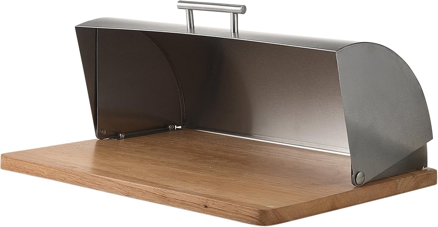 Amazon.com: Freshbox Stainless Steel/wood Bread Box for kitchen, bread ...