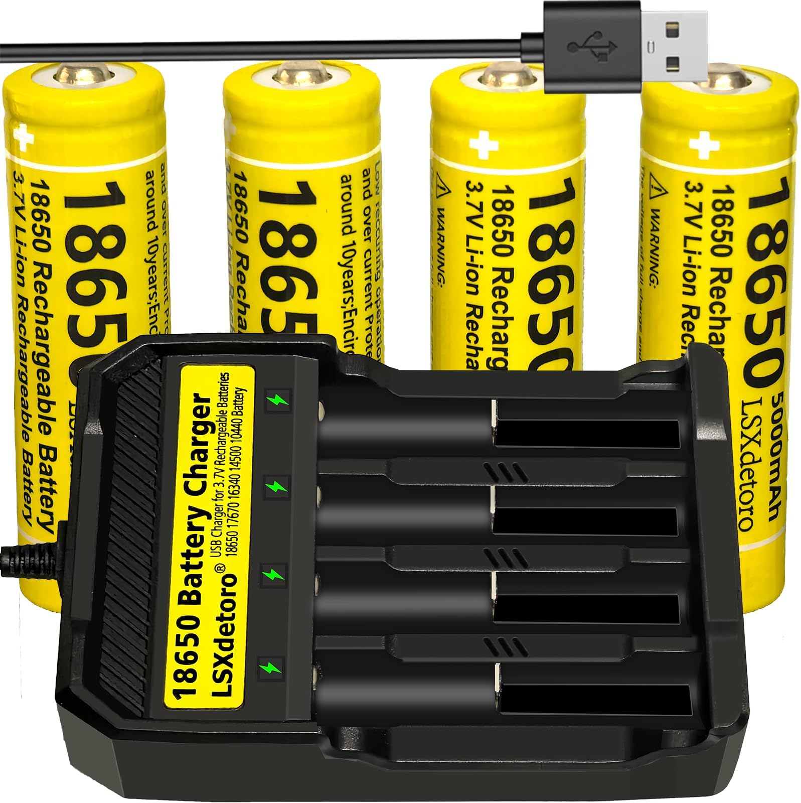 Amazon.com: 6 Bay 18650 Battery Charger Universal Charger for 3.7v ...