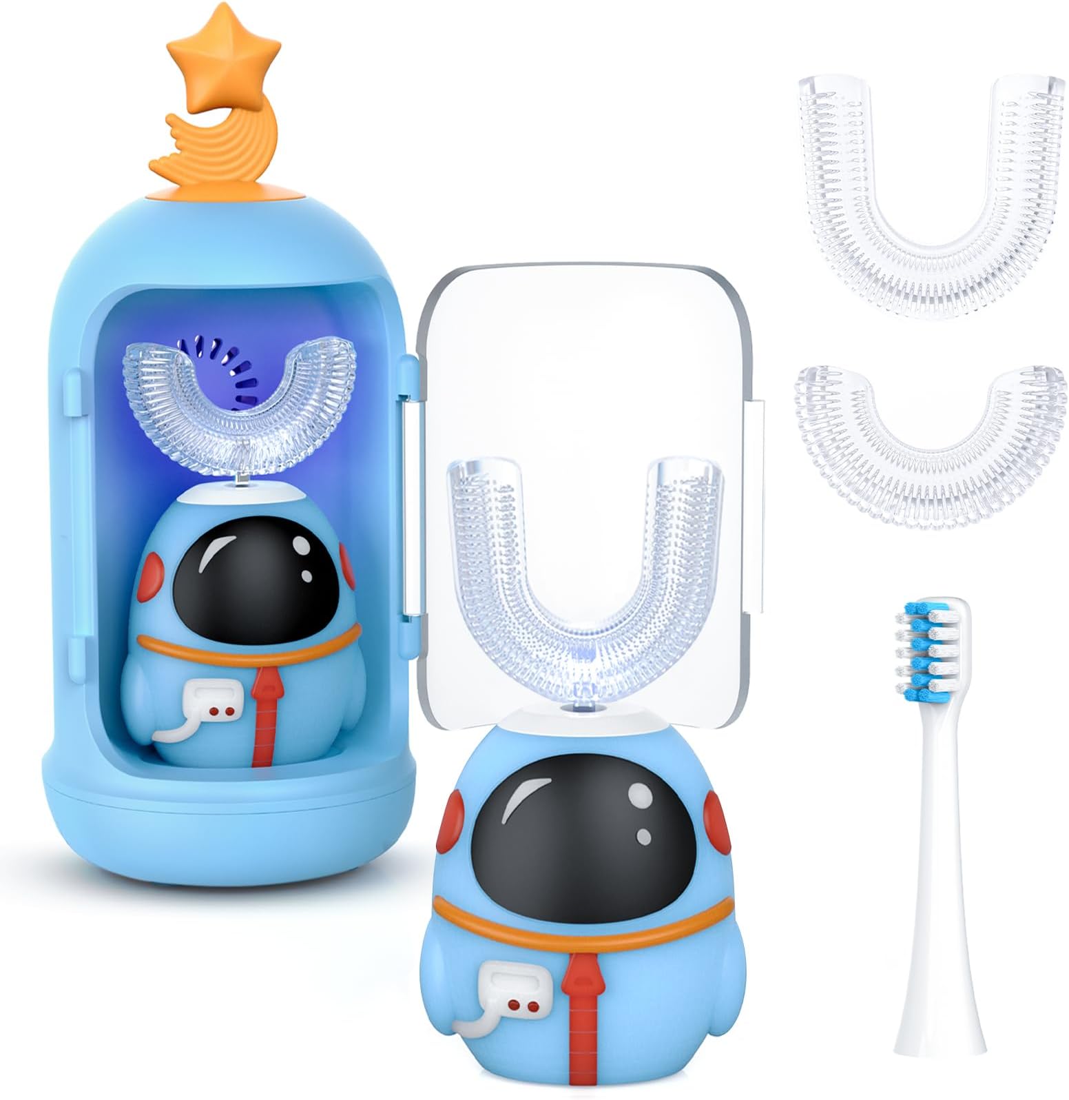 Amazon.com: FTOYIN Kids Electric Toothbrush with 3 Brush Heads, U ...