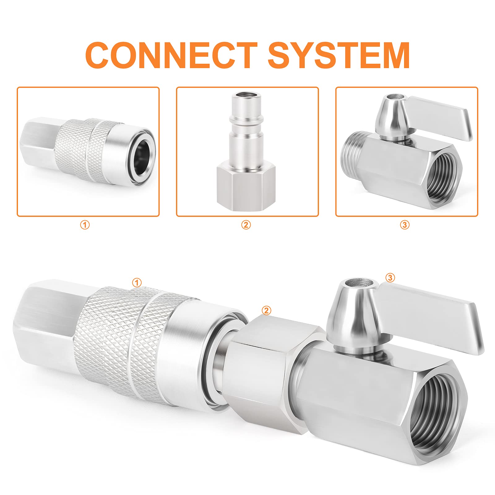 Snapklik.com : GASHER 10PCS 1/2-Inch NPT Female Industrial Air Tool Fitting
