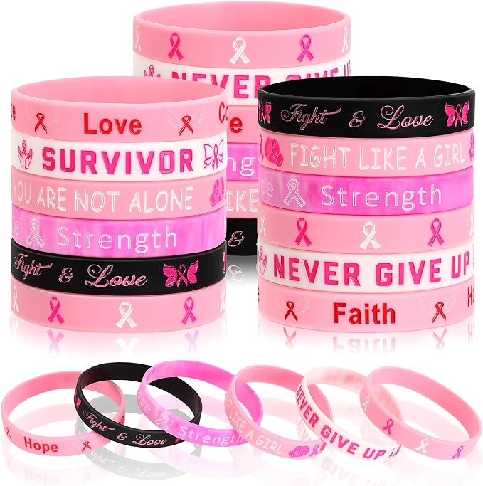 Amazon.com: JUNEBRUSHS 42pcs Breast Cancer Awareness Accessories ...