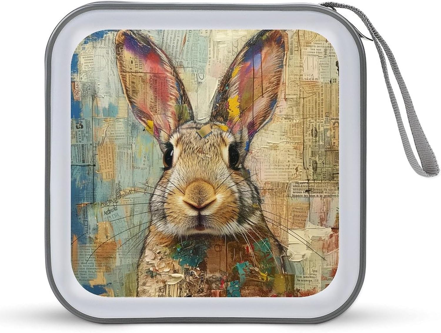 Amazon.com: DuduYH Collage Rabbit CD Case DVD Storage Case Cute Easter ...