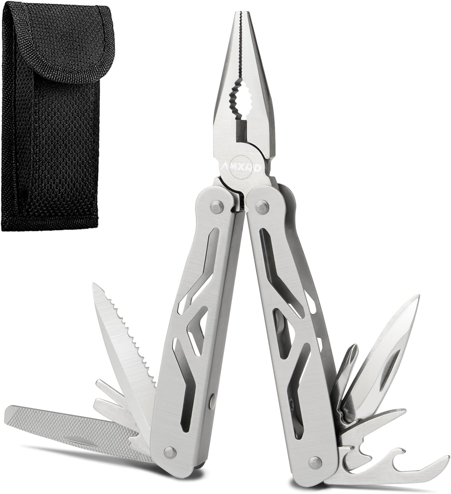 Multitool Pliers, 12-in-1 Hard Stainless Steel Foldable Multi Tool ...