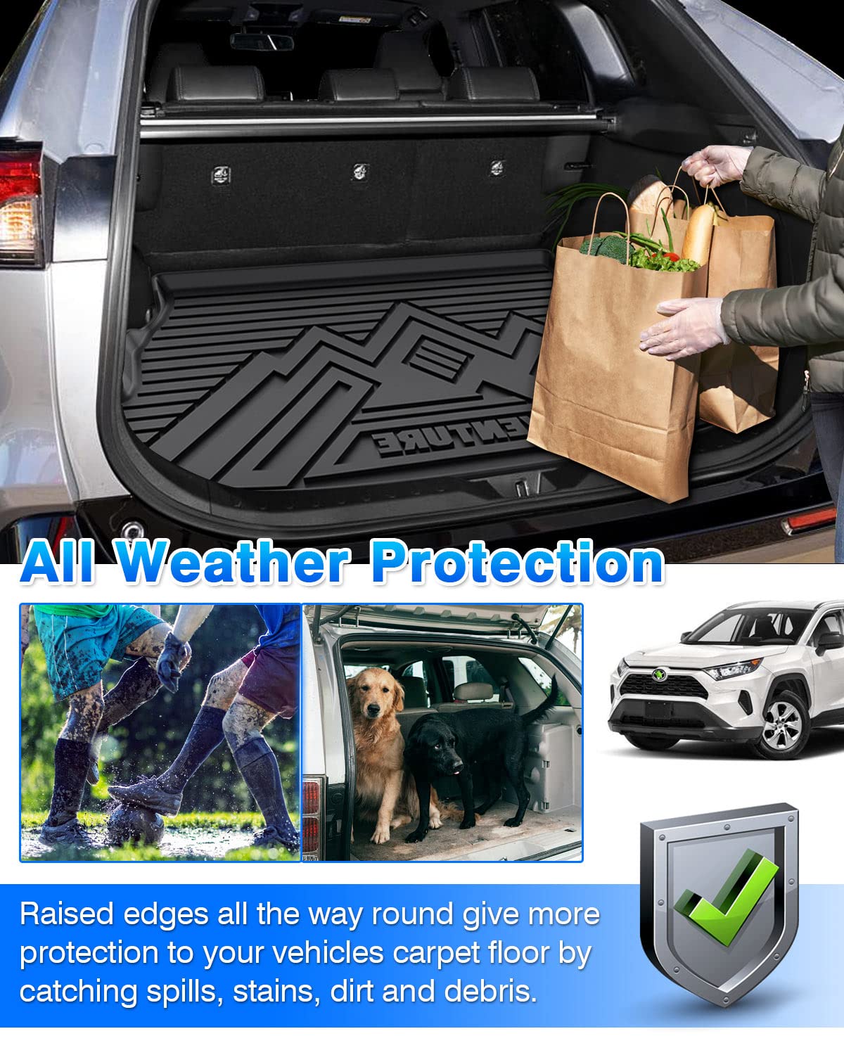 Snapklik.com : Rav4 Cargo Liner - Trunk Mat For Toyota RAV4 2019-2024 ...