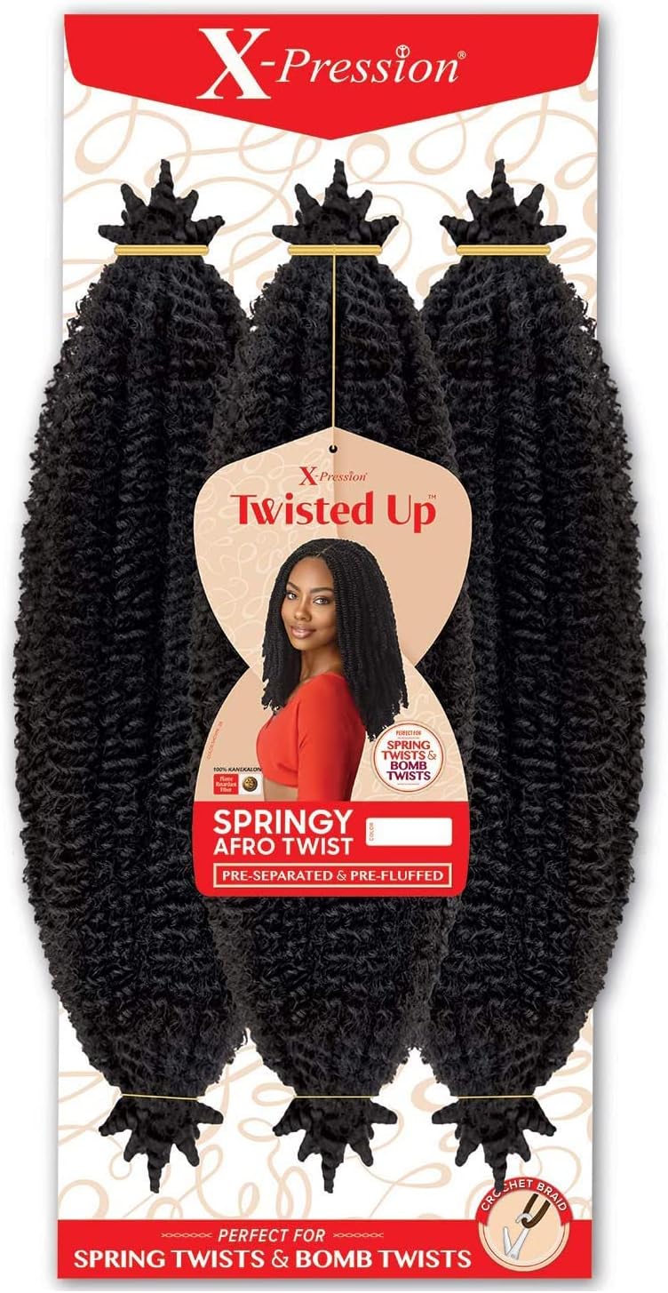 Amazon.com : Outre Crochet Braids X-Pression Twisted Up 3X Springy Afro ...