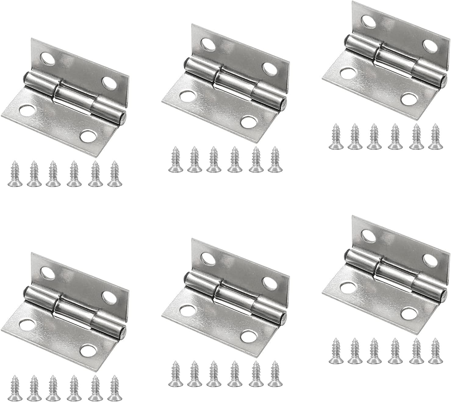 Piutouyar 6Pack Butt Hinge 1 Inch Mini 304 Stainless Steel Small ...