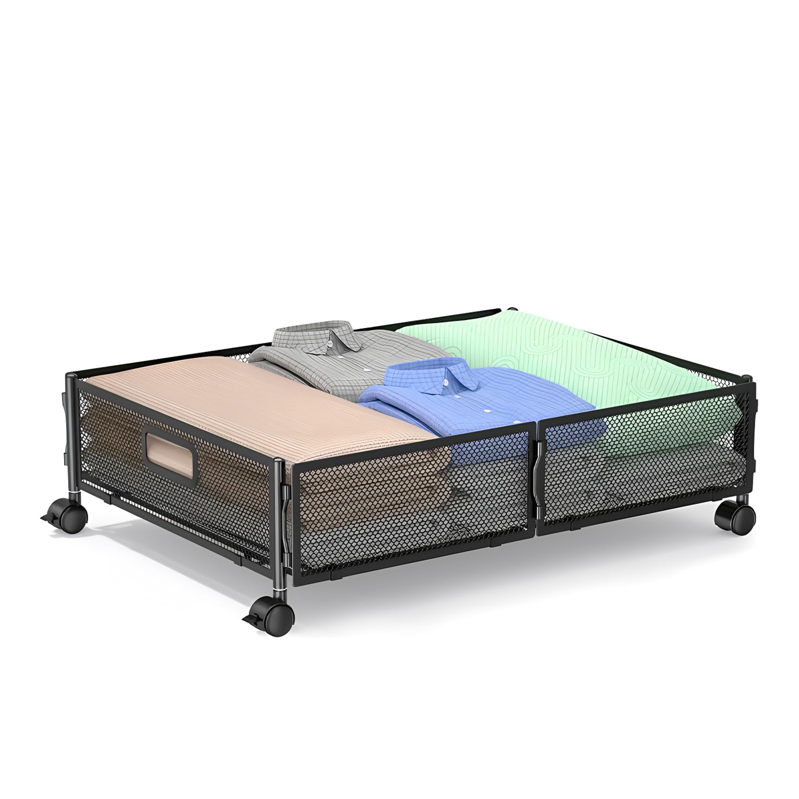 Amazon.com: Gevanti Under Bed Storage with Wheels, Under Bed Storage ...