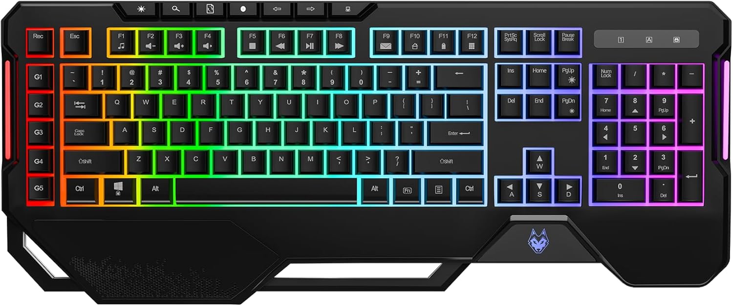 Lycan Gaming Nemesis Multimedia Keyboard | Full Sized Layout | RGB ...