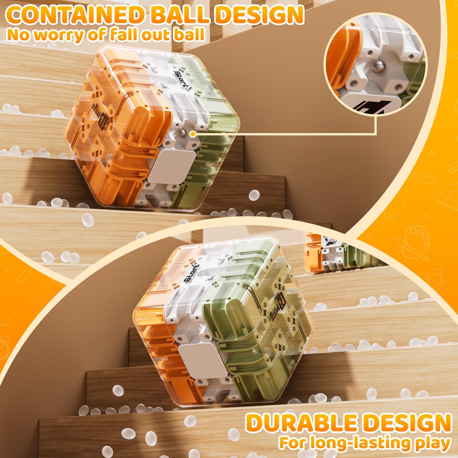 Educational Logic Puzzle 3D Maze Cube Puzzle Game - Large Labyrinth ...