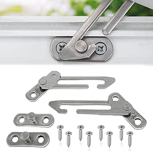 2 PCS Window Restrictors Locks, Window Restrictor Hook Stainless Steel ...