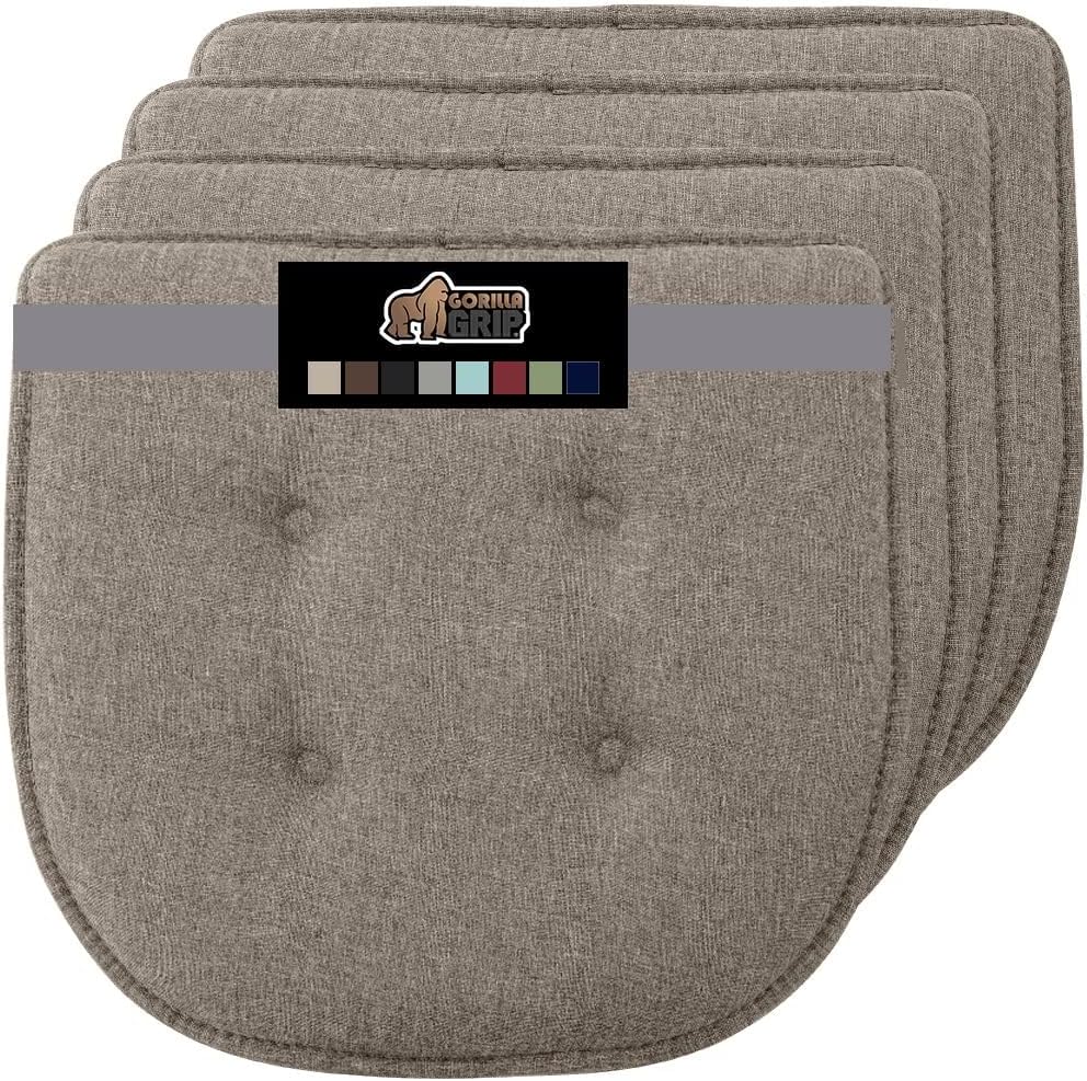 Amazon.com: GORILLA GRIP Slip Resistant Tufted Chair Cushions, No Ties ...