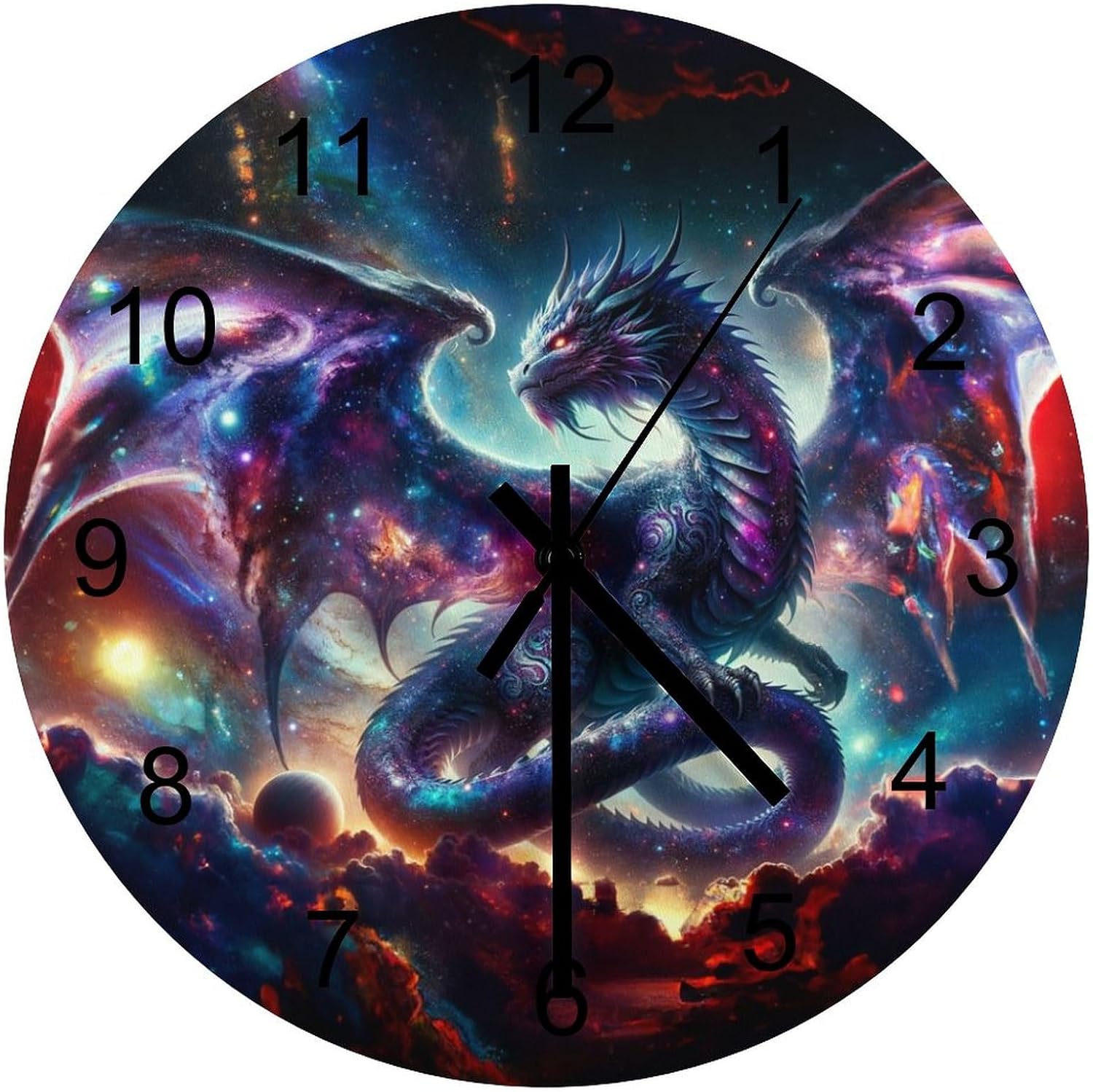 Amazon.com: LOMADIA Dragon Wall Clock, Medieval Magic Fantasy Animal ...