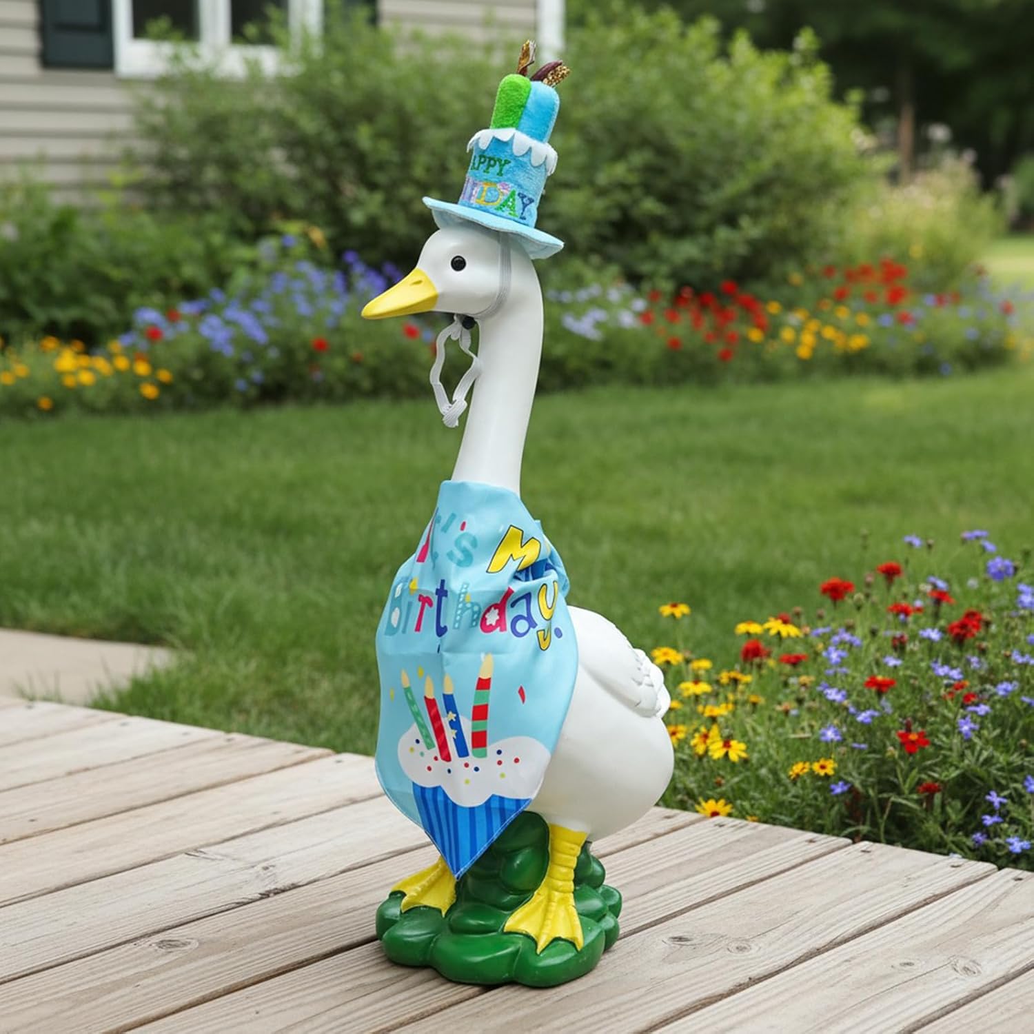 Amazon.com : Porch Goose Statue Wear Clothing Outfit-20"High Large ...