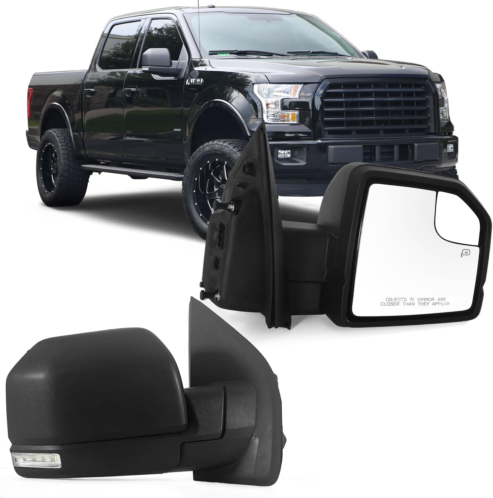 Amazon.com: F150 3 Pins Front Rear View Door Mirror Assembly Compatible ...