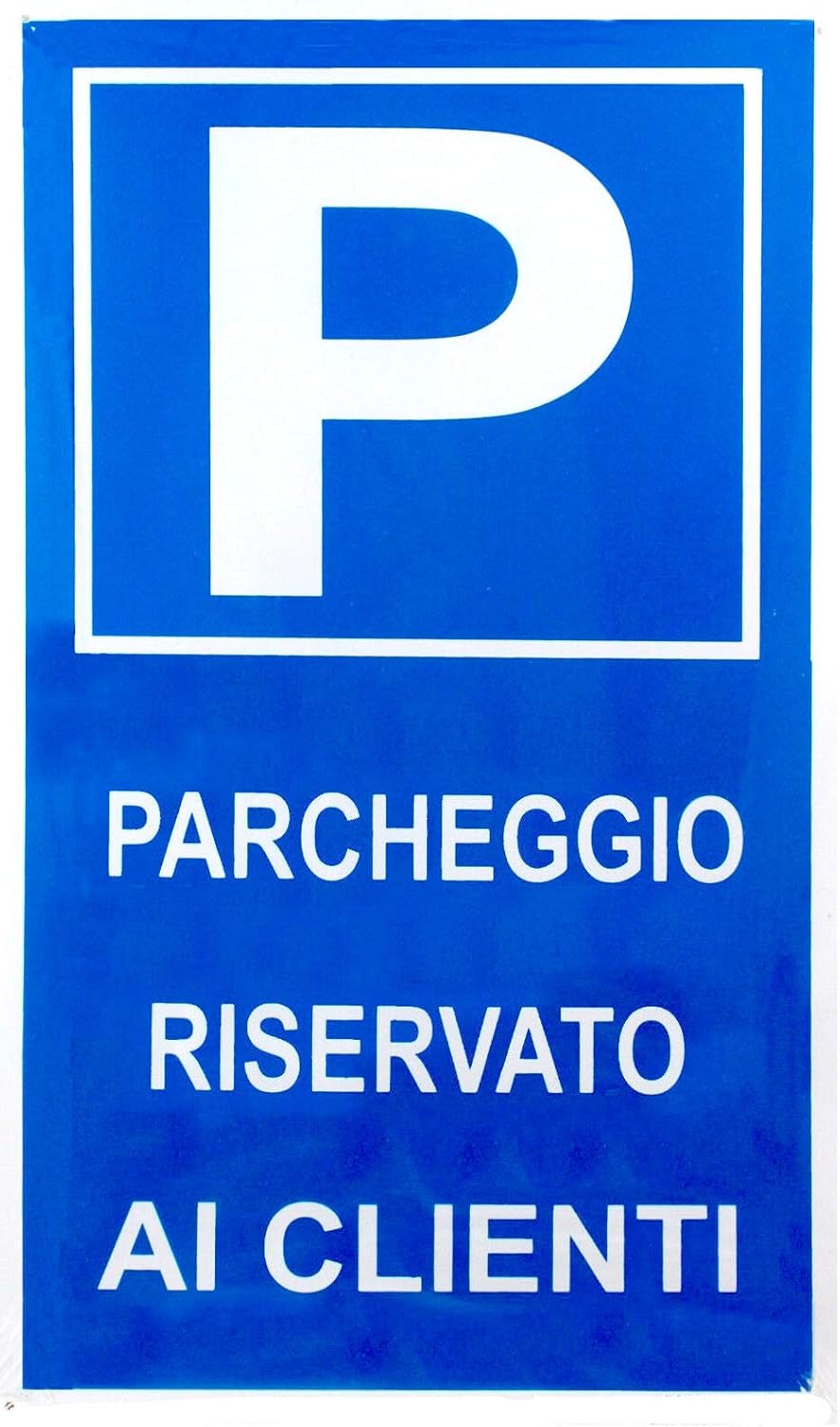 DOBO 12x Cartello Parcheggio riservato ai Clienti Plastificato 25x43 cm ...