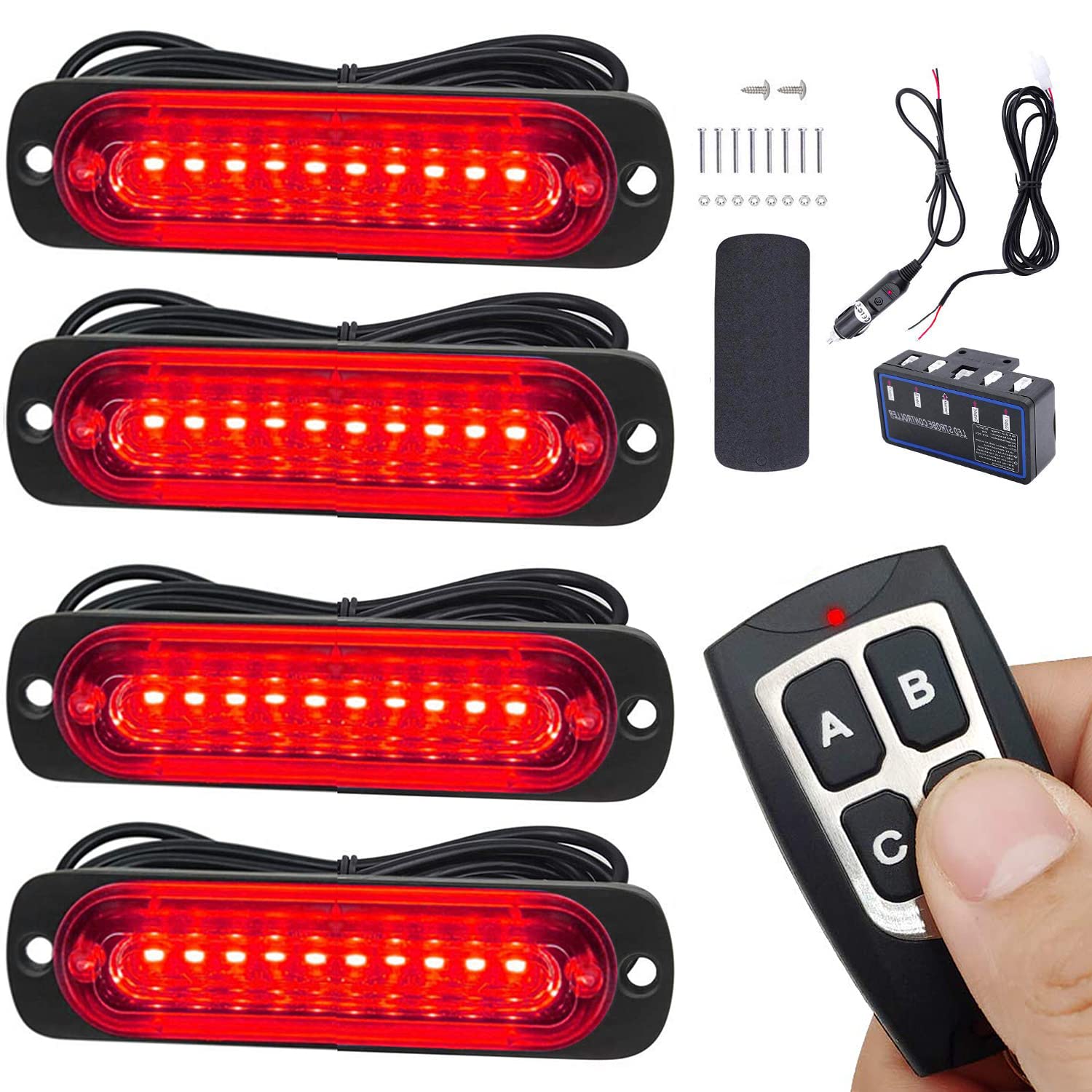 Amazon.com: EASE2U E Led Warning Lights, 4pcs Emergency Warning Caution ...
