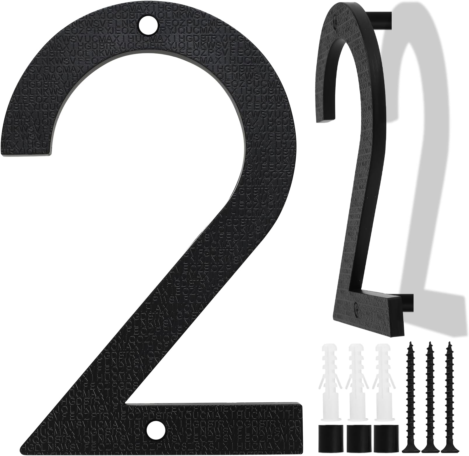 Large house Numbers for Outside Modern 20cm,Metal House Numbers Black ...