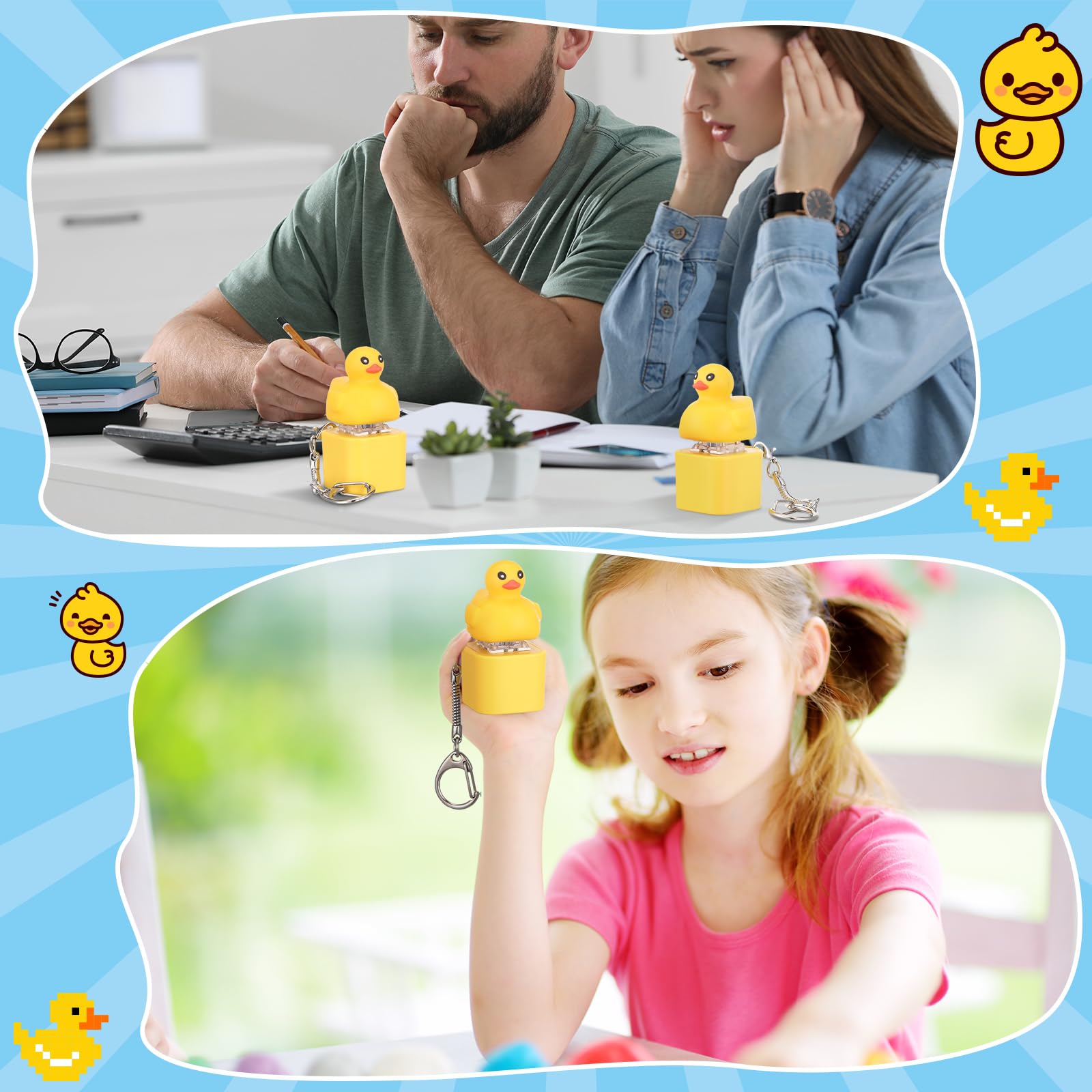 Snapklik.com : Simgoing 1 Pcs Quacking Duck Keychain Fidget Toy ...