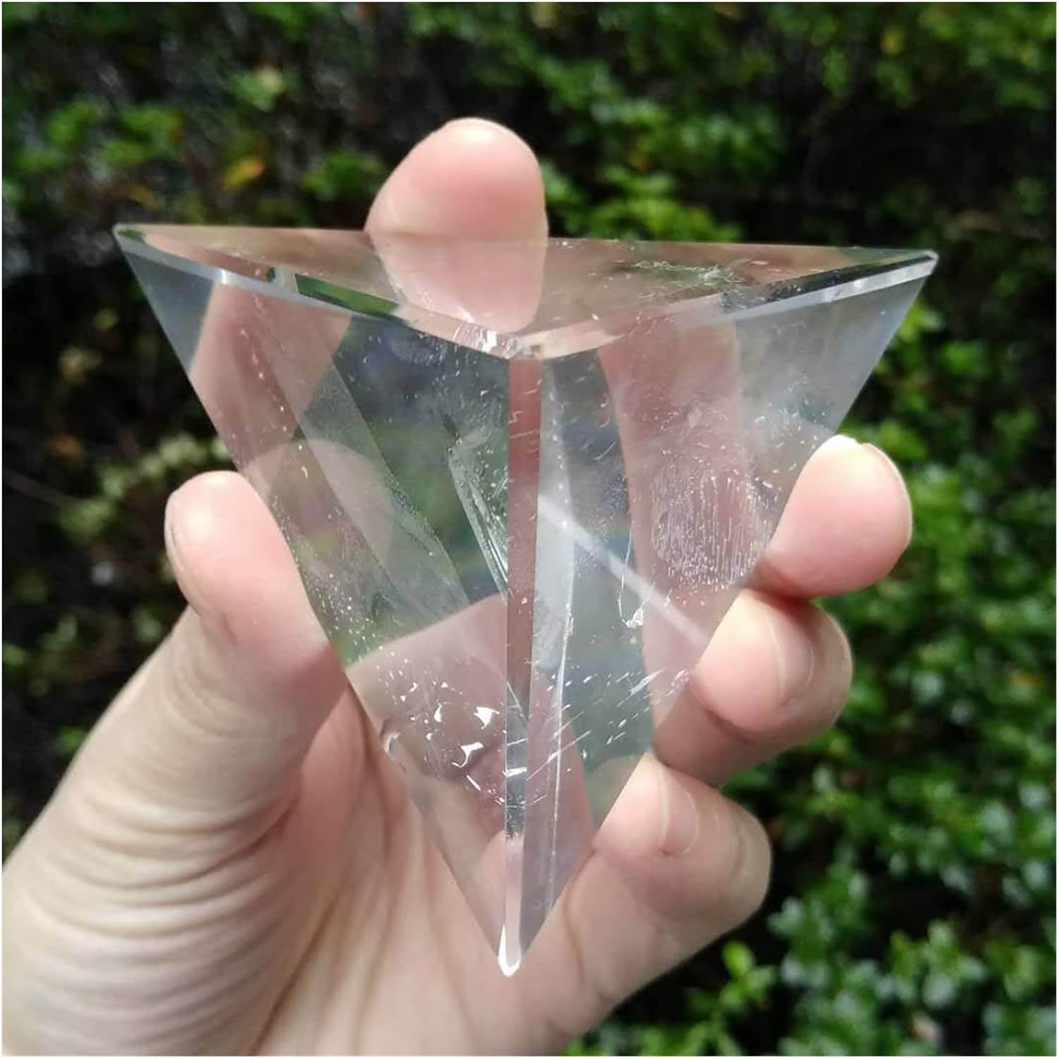 PQJKIKSR Tetraedro Pirámide Cuarzo Natural Claro Cuarzo Canto Cristal ...