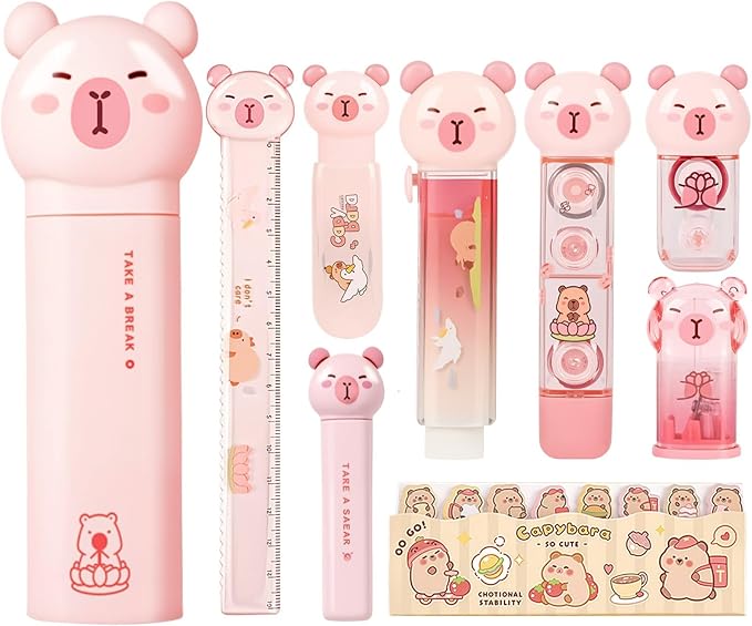 Amazon.com: Capybara Stationery Set,Cute Capybara School Supplies ...