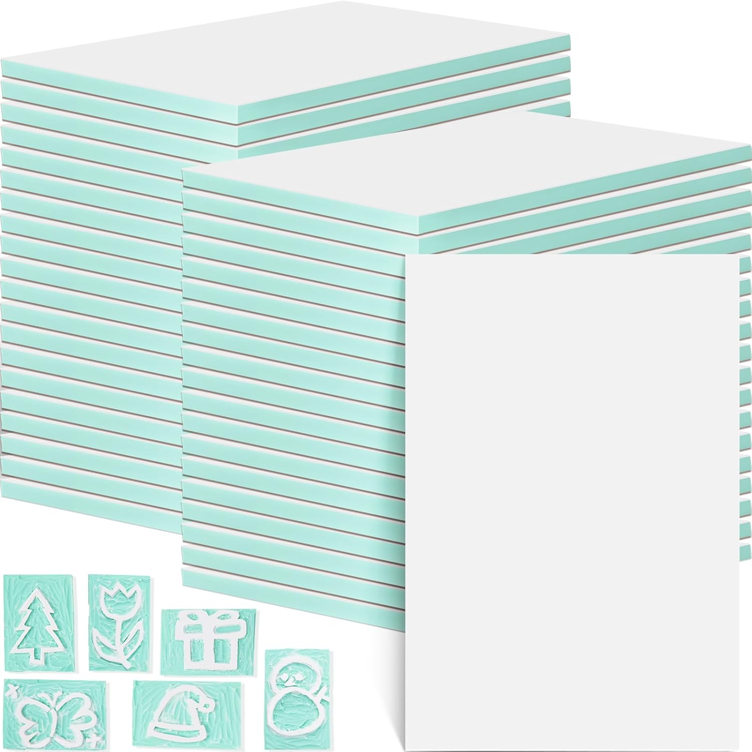 Amazon.com: Frienda 40 Pcs 4"x6" Rubber Carving Blocks Linoleum Block ...