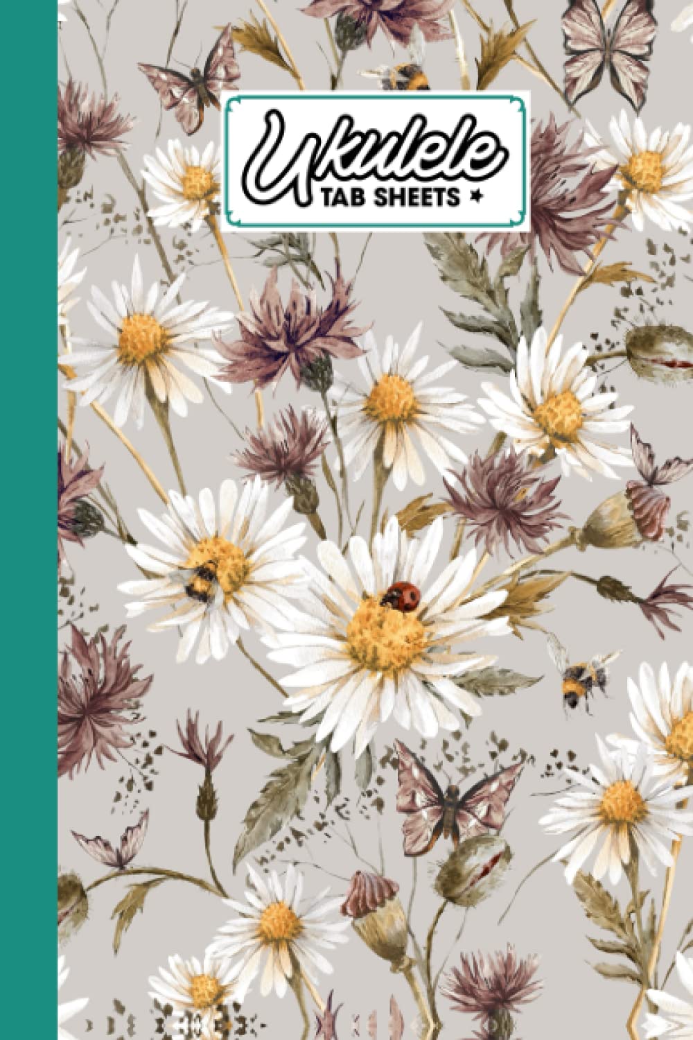 Amazon.com: Ukulele Tab Sheets: Premium Floral Cover | Ukulele Chord ...