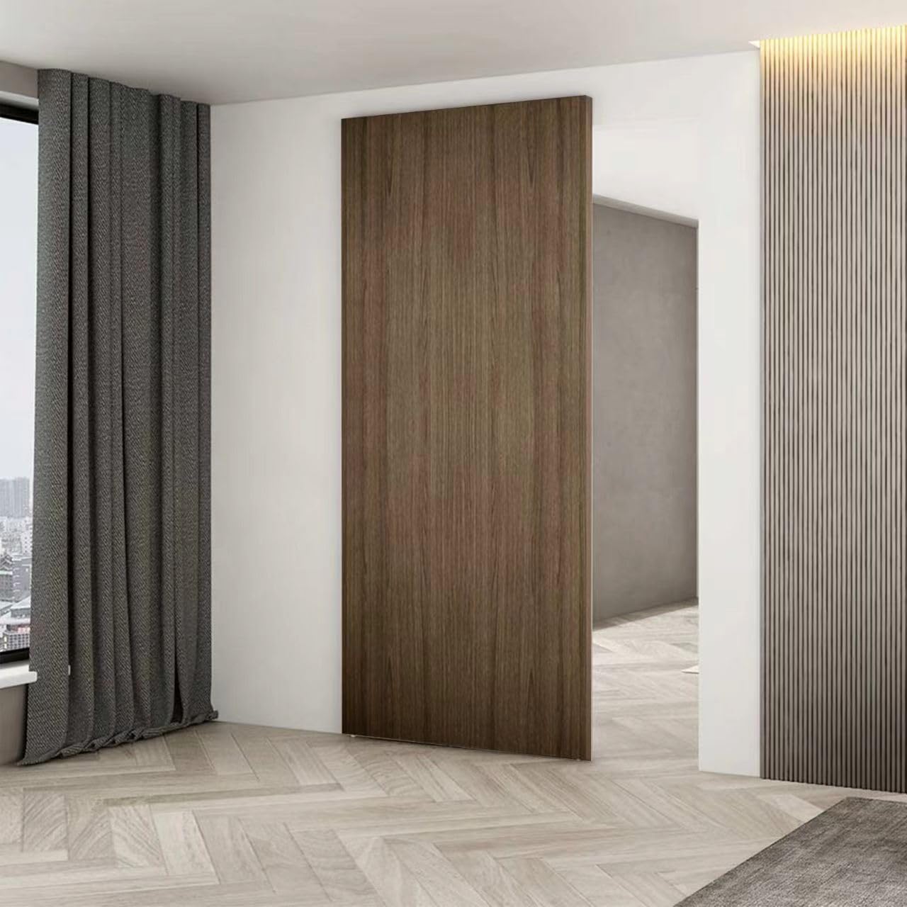 Amazon.com: 36-48" Heavy Duty Hidden Sliding Barn Door Hardware and ...