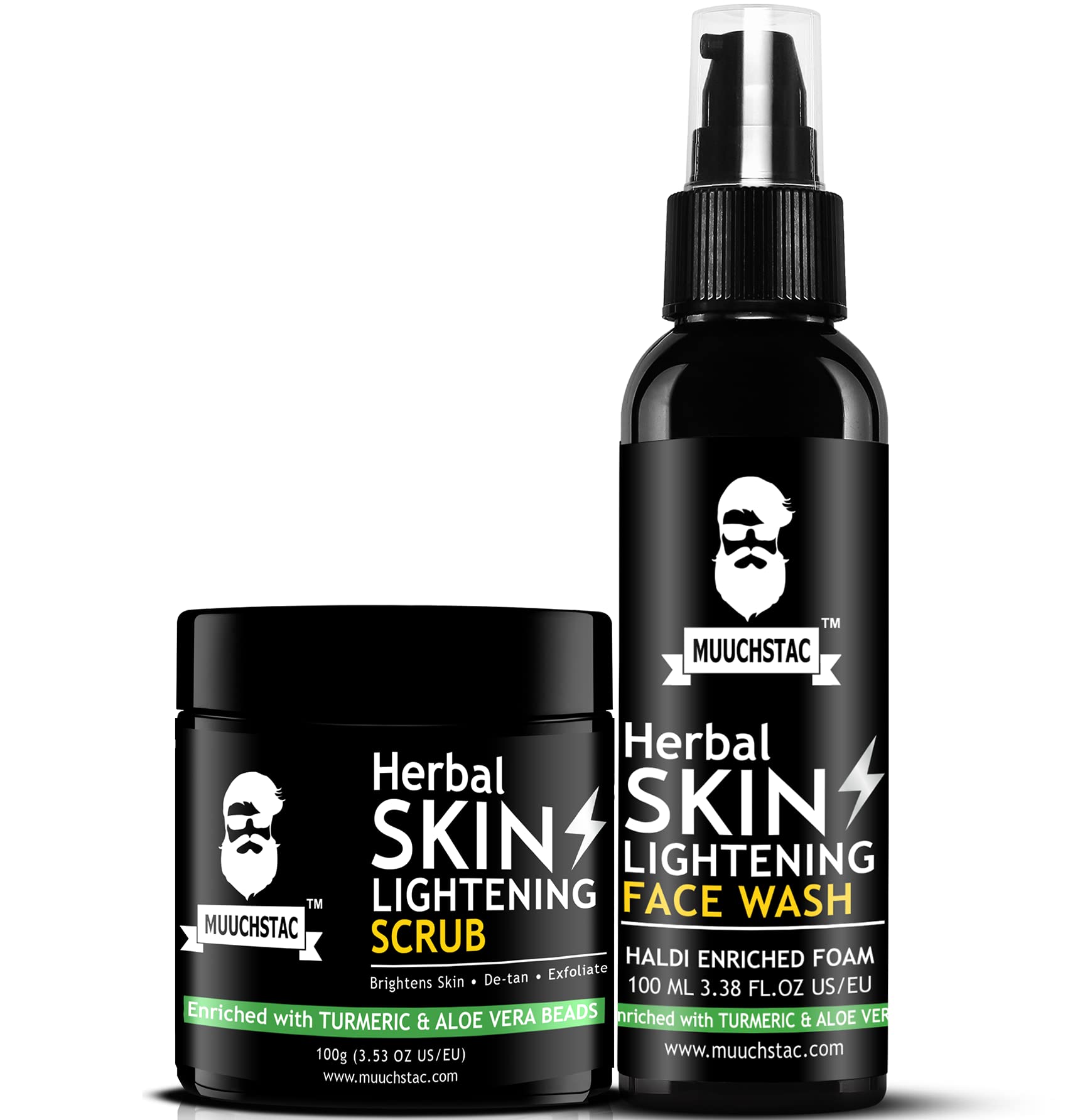 Buy Muuchstac Skin Lightening Haldi Enriched Exfoliating Scrub and Face ...