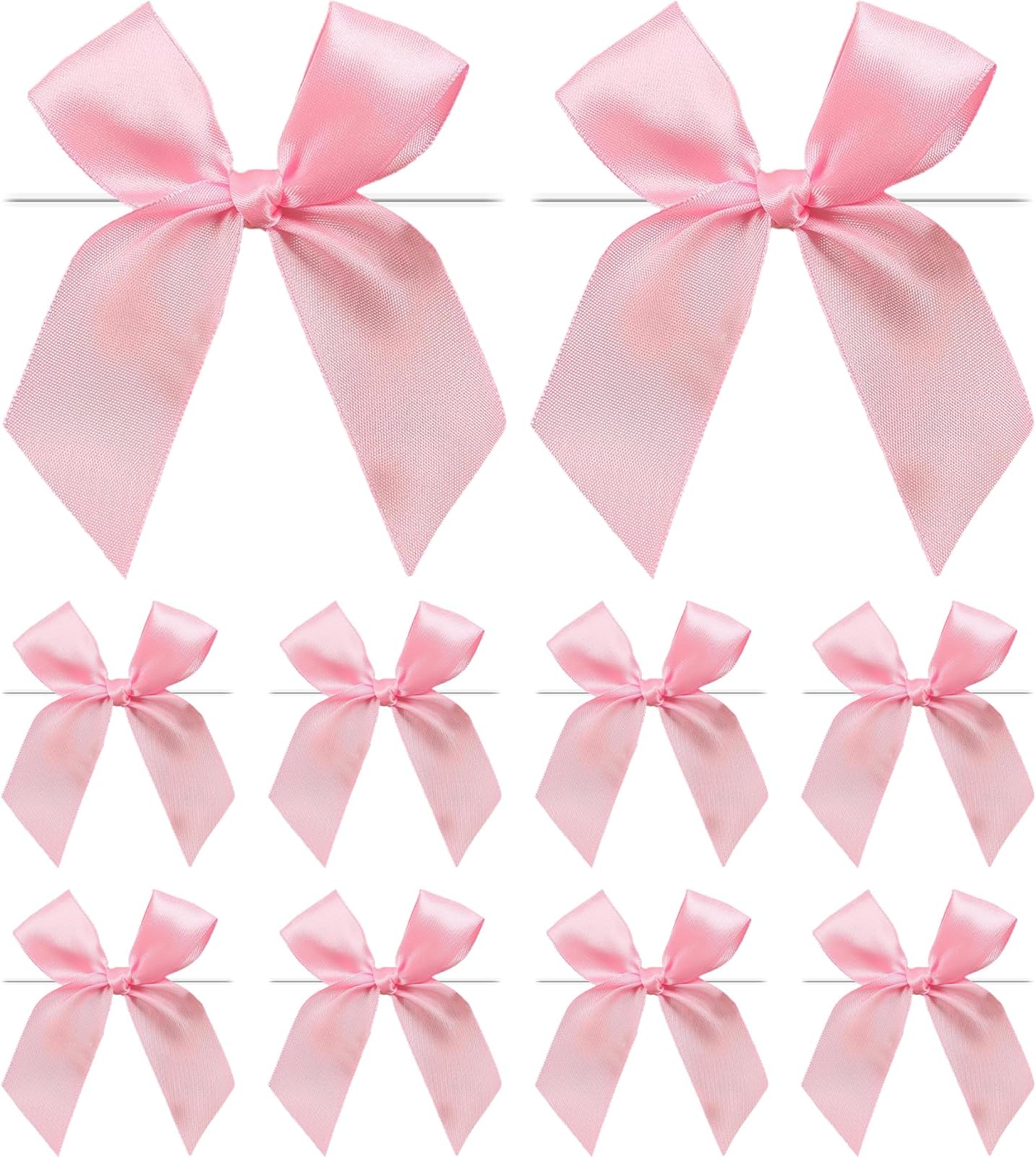 Amazon.com: Twist Tie Bows, Satin Ribbon Bows - 3 Inches, 50-Pack for ...