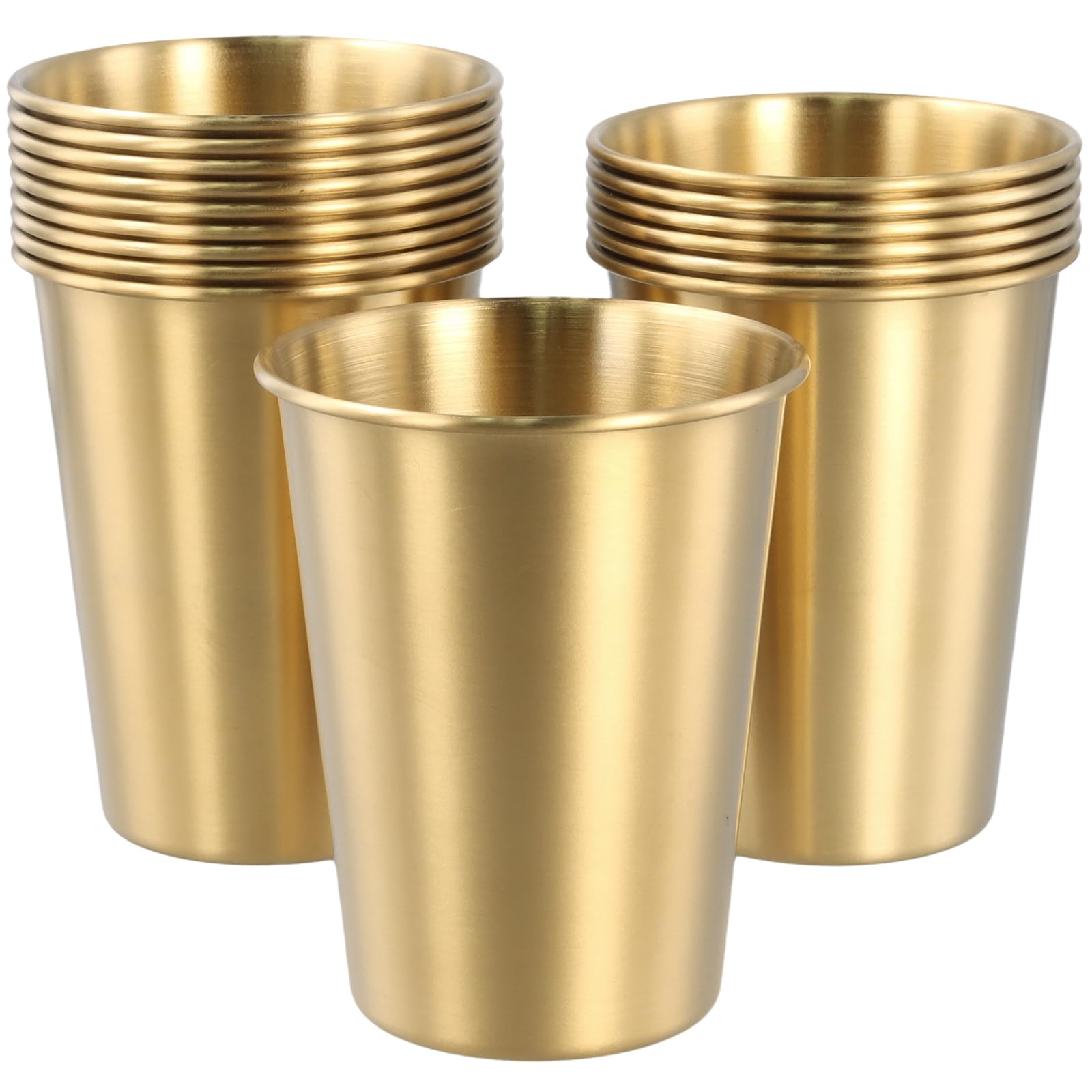 Amazon.com | HOIGON 16 Pack 12oz Stainless Steel Cups, Gold ...