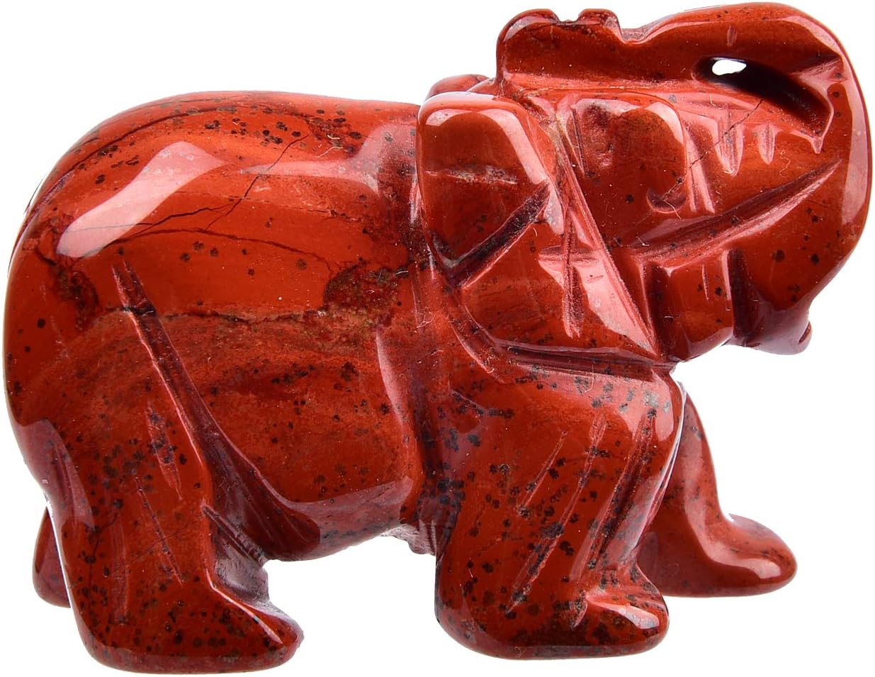 Amazon.com: June&Ann Natural Red Jasper Gemstone Pocket Elephant Statue ...