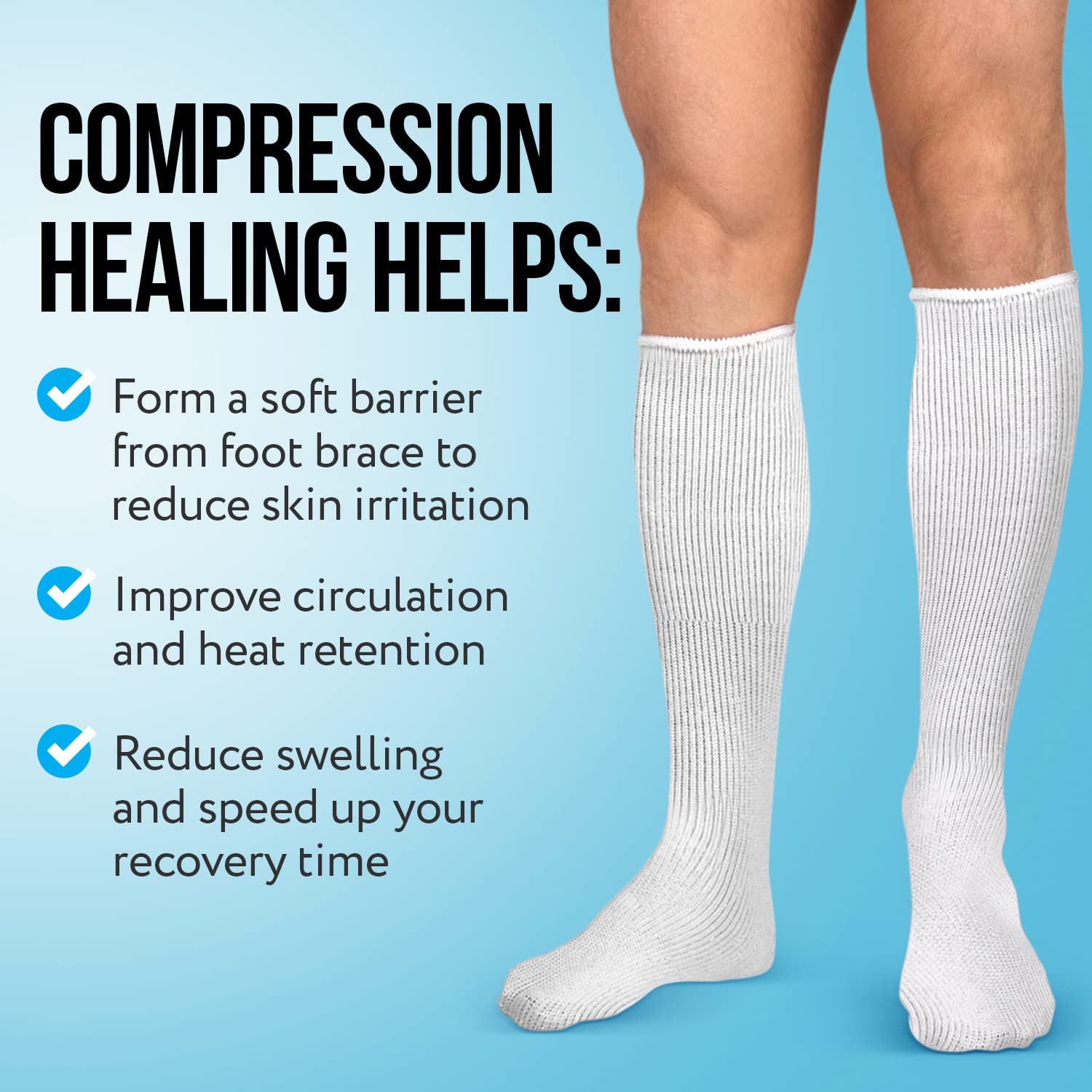 Snapklik.com : 3 Pack - 19" Replacement Sock Liner For Short Aircast ...