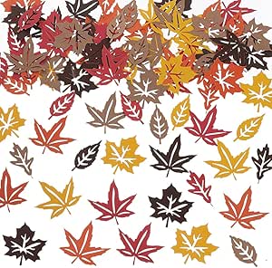 Amazon.com: Thanks Giving Table Decoration Maple Leaf Confetti Scatter ...
