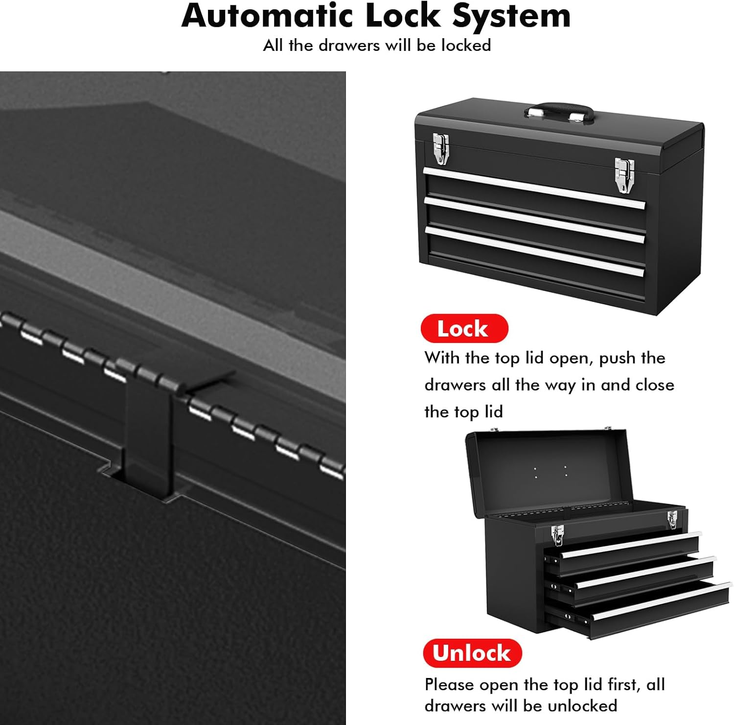 Goplus Tool Box, Portable 20” Tool Boxes with 3 Philippines | Ubuy