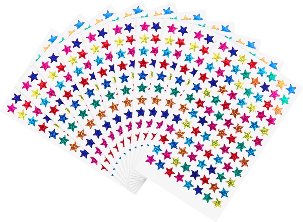 VILLCASE 960 Piezas Pegatinas De Estrellas, 1 cm Autoadhesivas ...