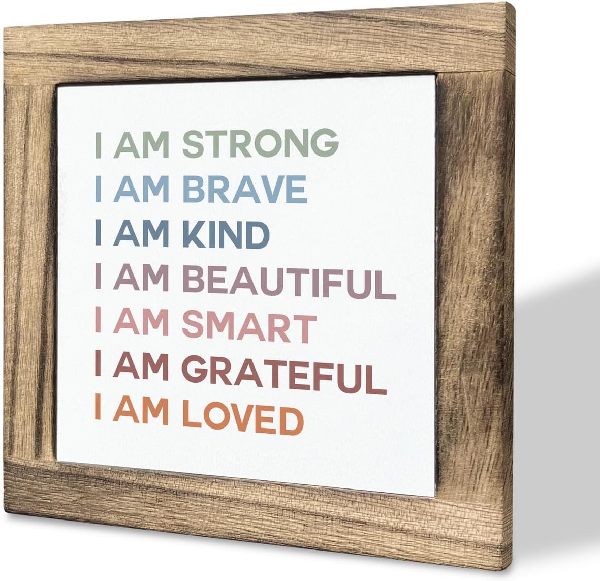 Amazon.com : Inspirational Sign, Box Wood Plaques Desk Décor, Self ...