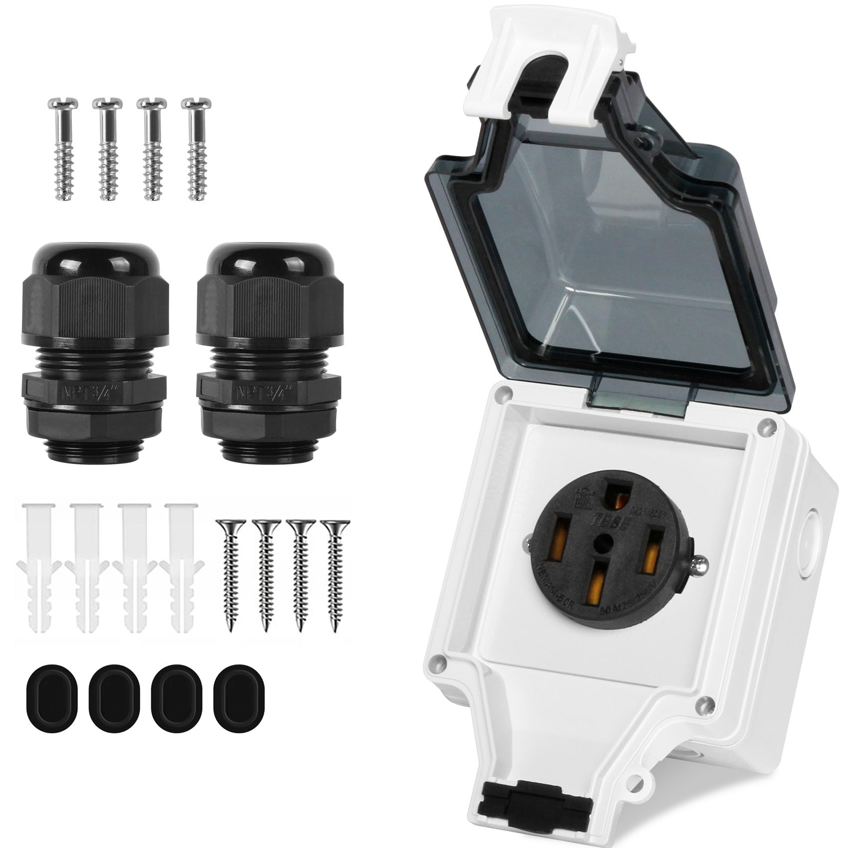 Snapklik.com : XINYIELE RV Power Outlet Box,125/250Volt NEMA 14-50R ...