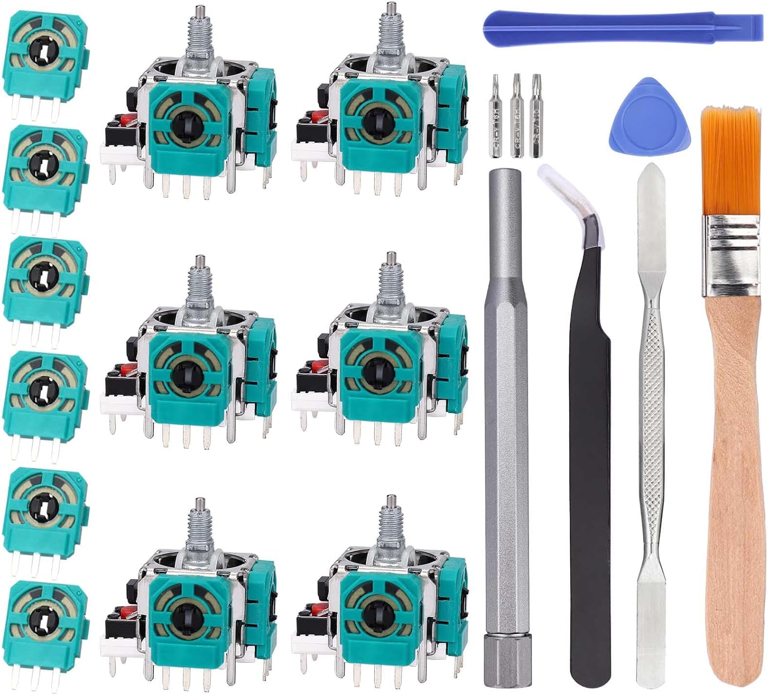 Ikpek 6 Pack 3D Analog Joysticks Replacement for Xbox One Elite Series ...