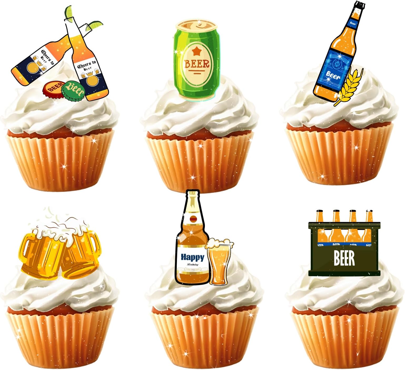 Amazon.com: Alcohol Lovers Cake/Food/Cupcake Birthday Party Decoration ...