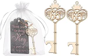 Amazon.com: WAYTOSUC 48PCS 65th Birthday Bottle Opener 65 Souvenir ...