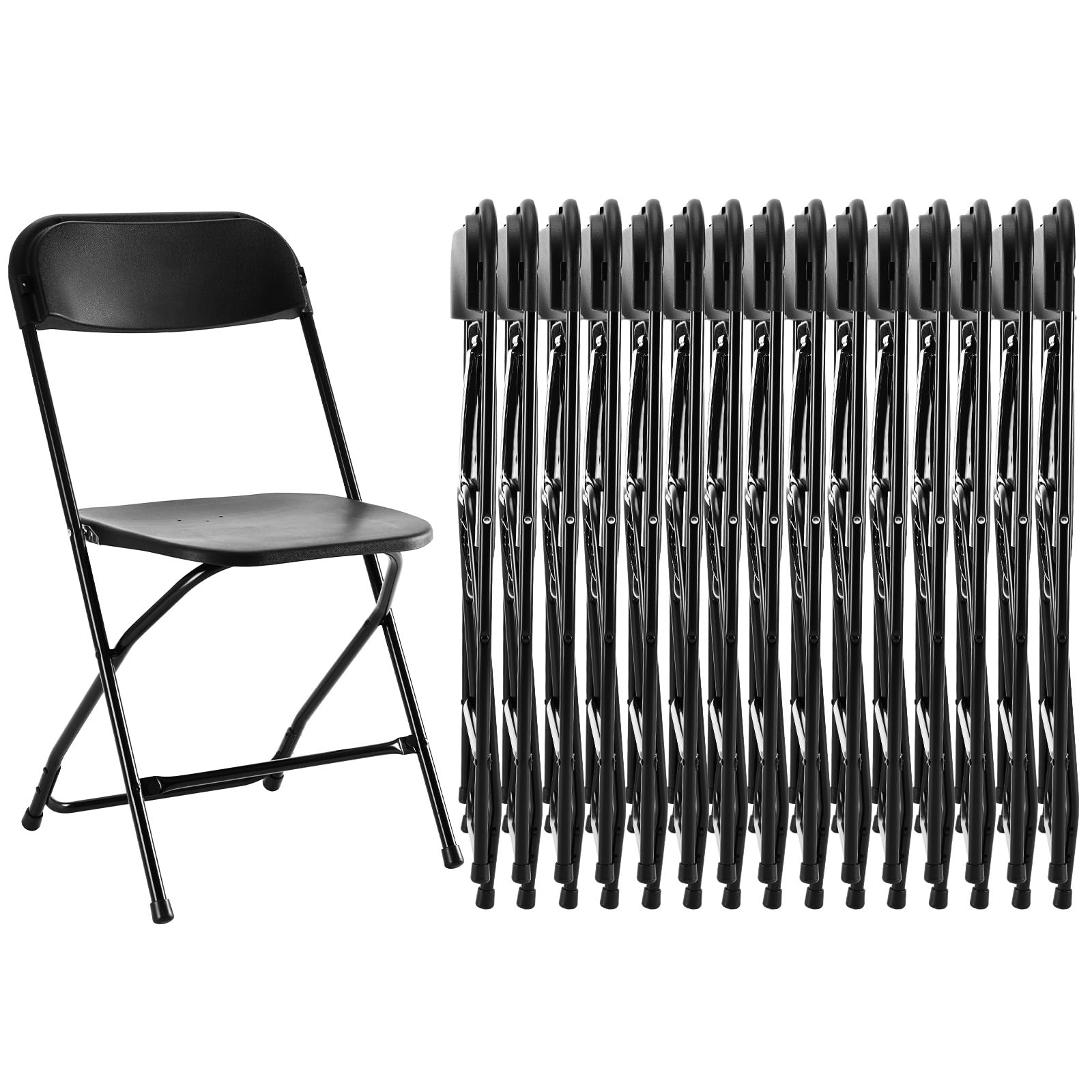 Amazon.com: Sweetcrispy Folding Chair 16 Pack, Plastic Foldable Chairs ...