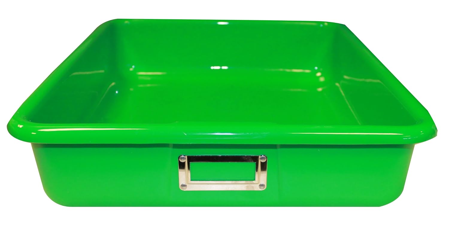 Shirley K'S Storage Trays T183-Green Storage Tray, 14" L x 12" W x 4" H ...