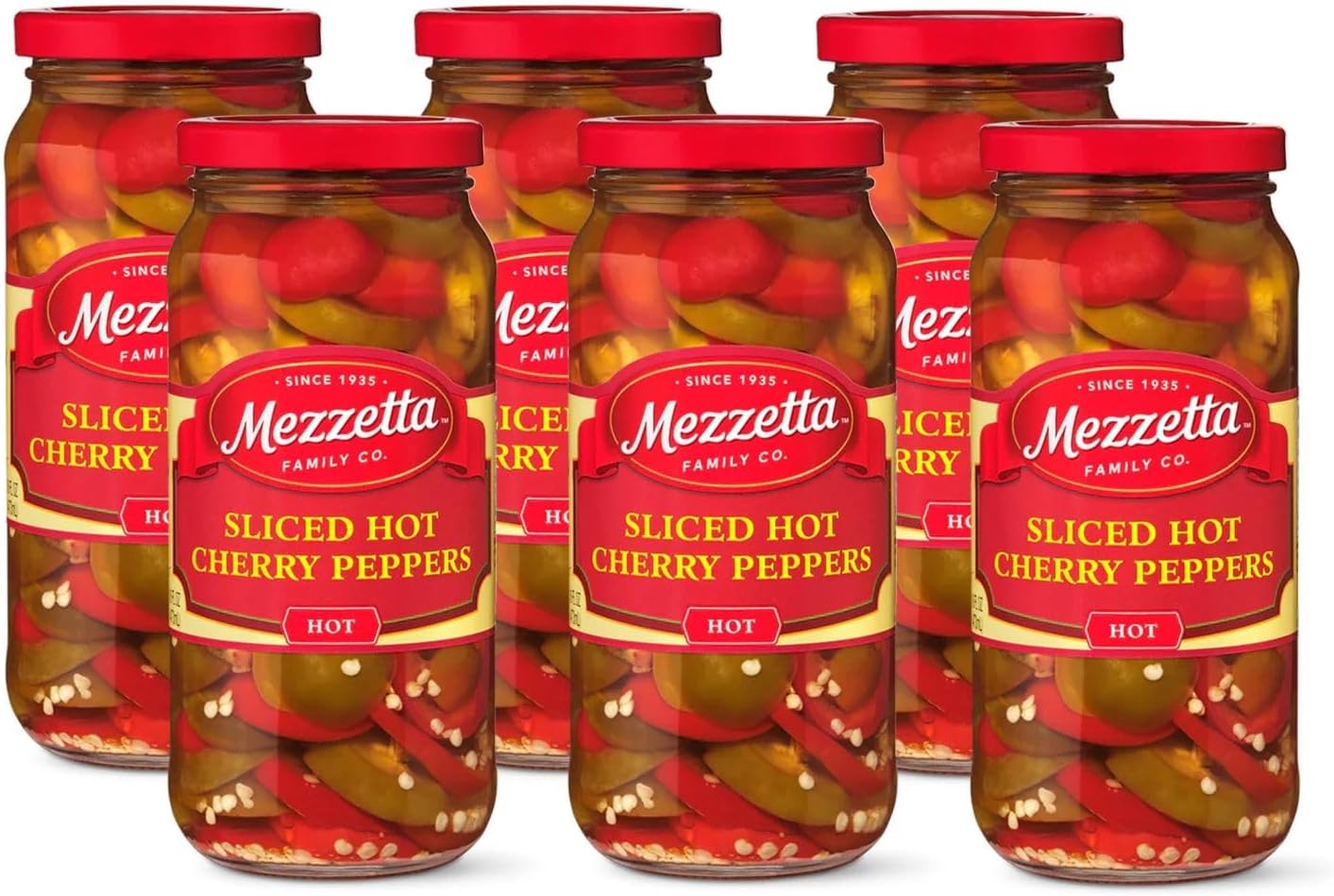 Amazon.com: Mezzetta Sliced Hot Cherry Peppers | Gluten Free, Keto ...
