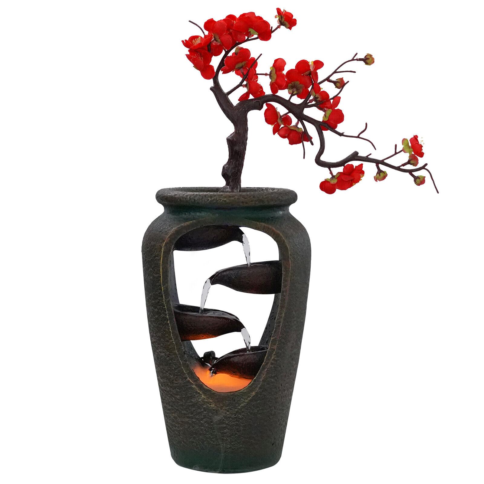 Amazon.com: Water Fountains Indoor, 20Inch Tabletop Decorative Flower ...