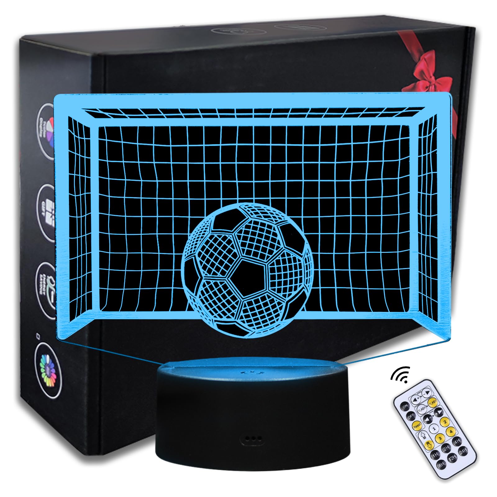 Amazon.com: Soccer Night Light, 3D LED Night Lamp for Boys - Soccer ...
