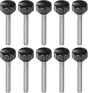 Amazon.com: HARFINGTON 10pcs Knurled Knobs M8 x 60mm Male Thread 25mm ...