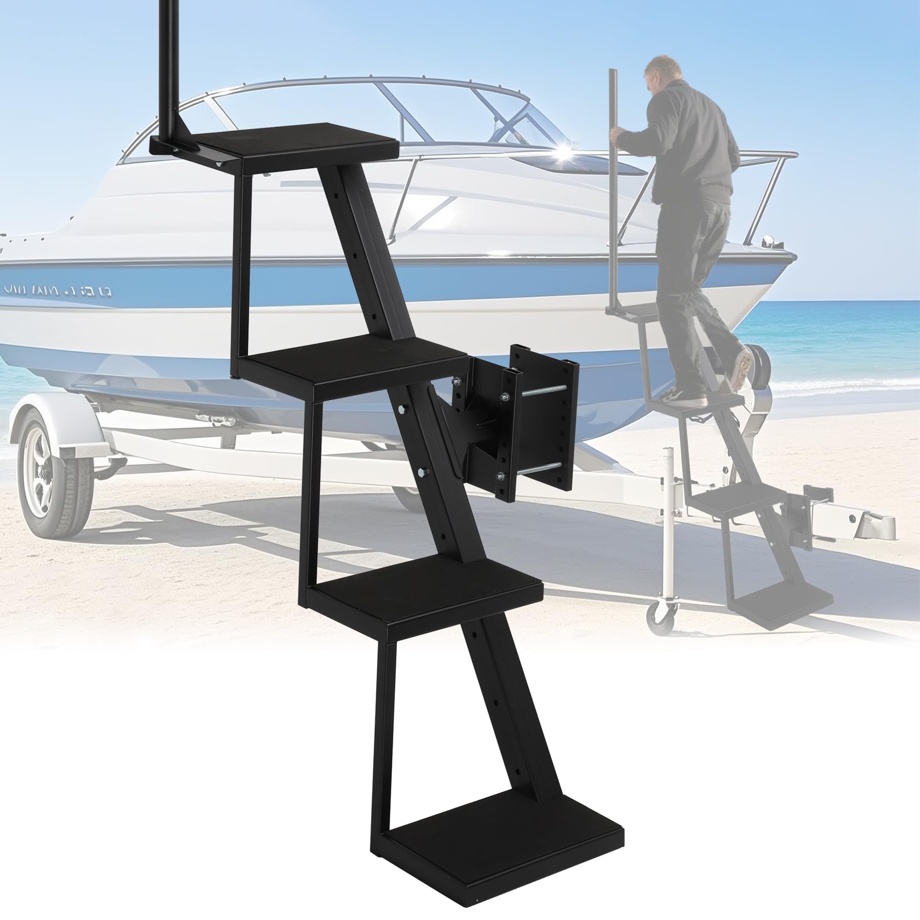 Pontoon Boat Ladder Crevalle Boat Trailer Steps | Best Boat Trailer ...