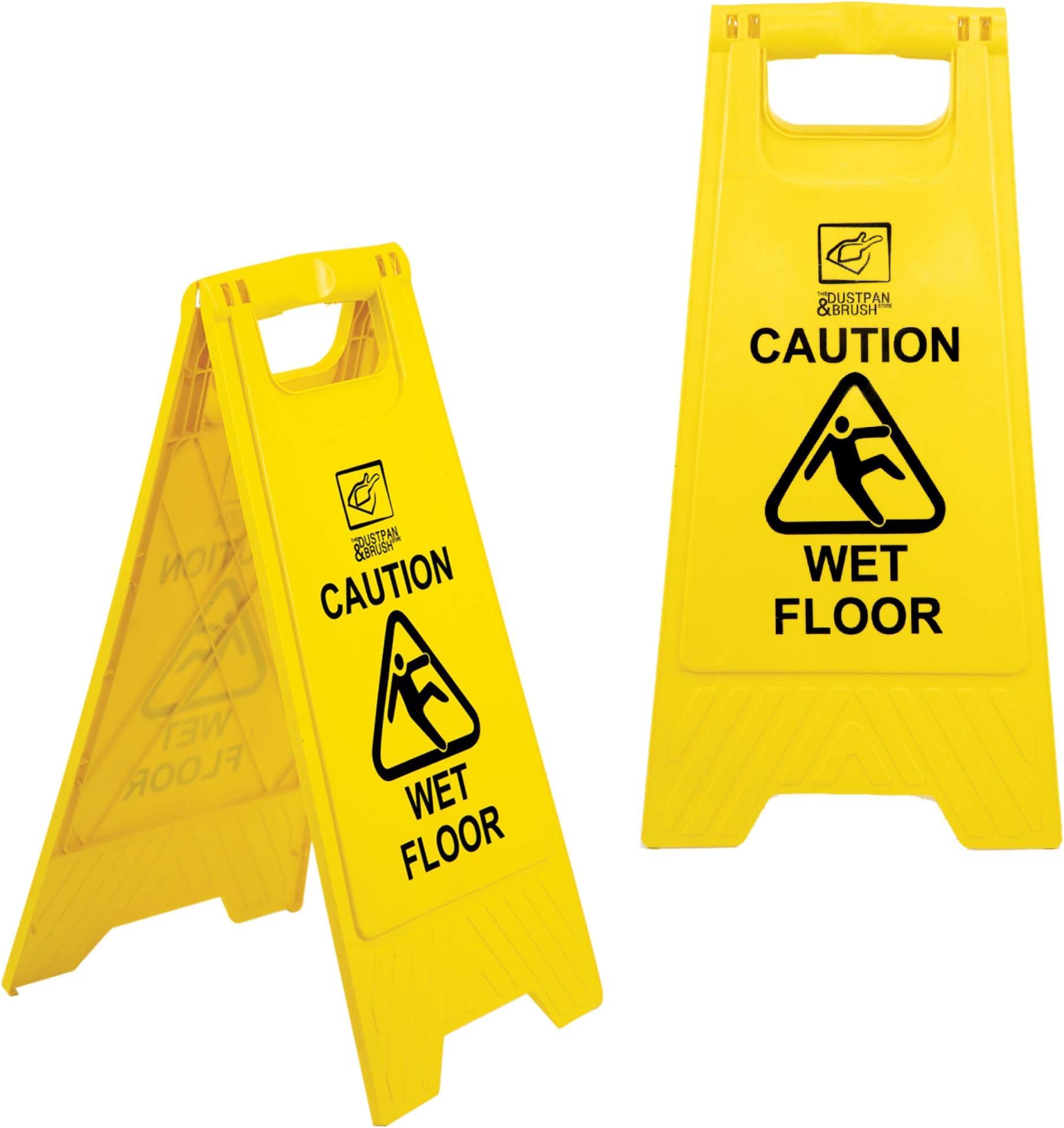 Abbey Pack of 2 Warning Caution Wet Floor Sign Yellow 640mm Height – Cleaning in Progress Floor ...