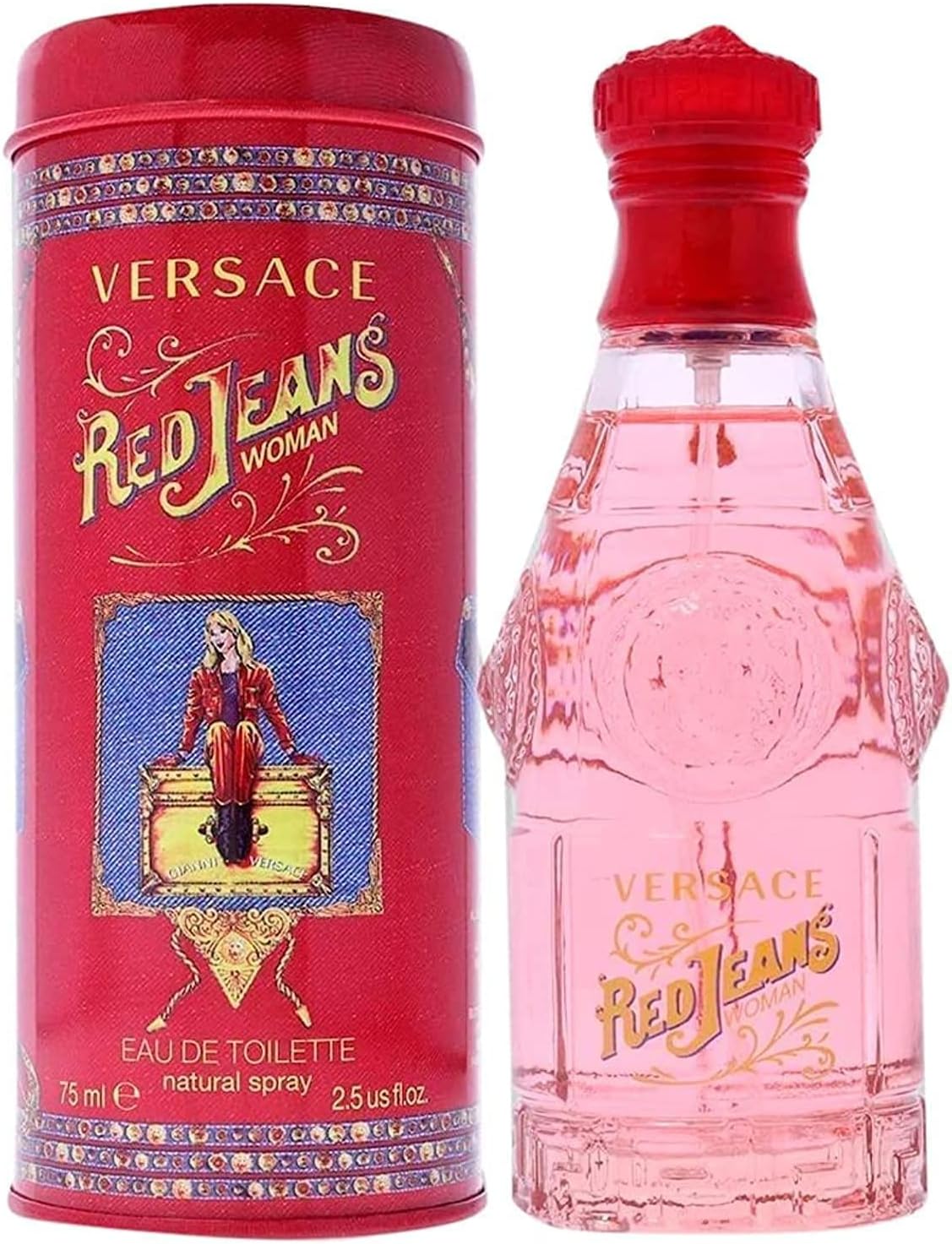 Amazon.com : Versace Versus Jeans Eau De Toilette Spray for Women, Red ...