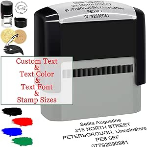 Amazon.com: Custom Stamp Personalized Self Inking Stamps Customized ...